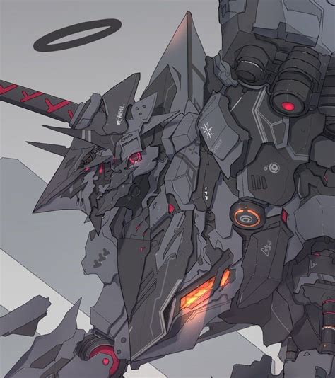 Syahaさんのツイート Faceless Rigel Hentera Mech Original Gundam Art Robot Concept Art