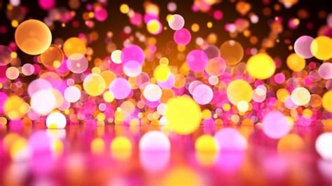 Soft Pink And Yellow Circles Of Bokeh Light Loopable Abstract Motion