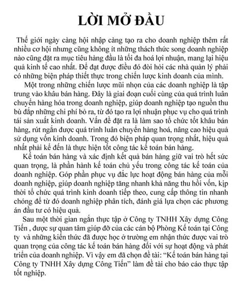 HƯỚNG DẪN CÁCH VIẾT LỜI MỞ ĐẦU BÁO CÁO THỰC TẬP CHI TIẾT
