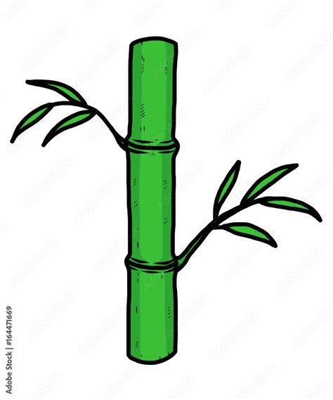 Vecteur Stock Bamboo Tree Cartoon Vector And Illustration Hand Drawn
