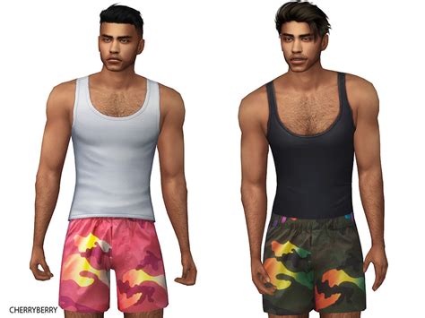 The Sims Resource Rainbow Camouflage Shorts