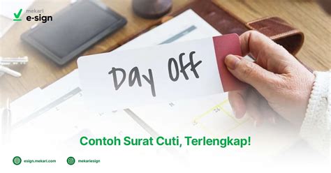10 Contoh Surat Izin Cuti Berbagai Alasan Yang Baik Dan Benar