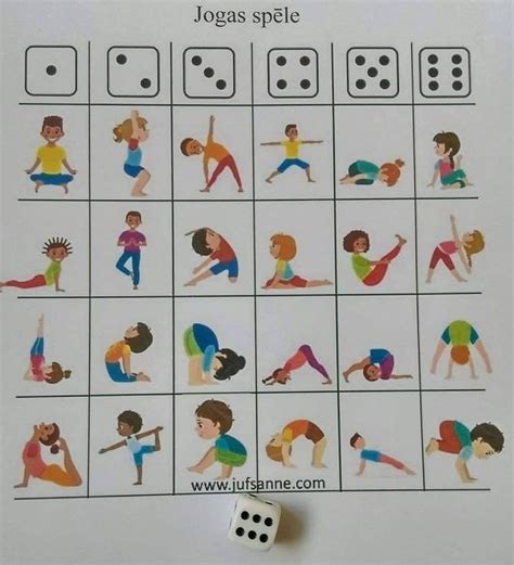 Yoga Würfelspiele Yoga für kinder Kinder aktivitäten ideen