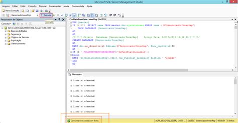Como Criar O Banco De Dados SQL Rodando O Script Do Gerenciador De