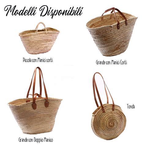 Borsa Mare In Paglia Personalizzabile Con Nome Idea Regalo Per Il