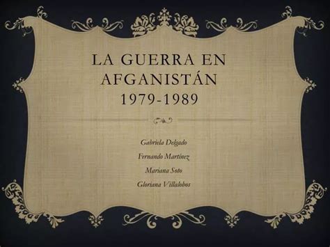 PPT La Guerra en Afganistán 1979 1989 PowerPoint Presentation free