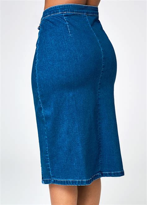 High Waist Button Detail Denim Skirt Usd 2937 High Waisted Denim Skirt Denim