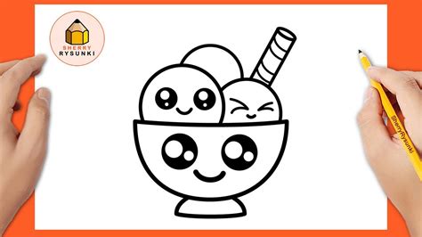 Jak narysować pucharek do lodów Rysunki Kawaii YouTube