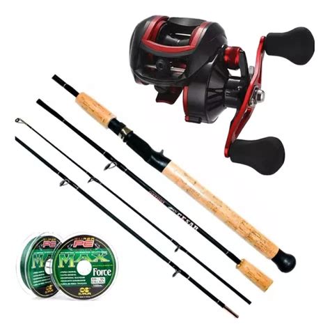 Kit Pesca Carretilha Anticabeleira Vara Ottoni Cesar M