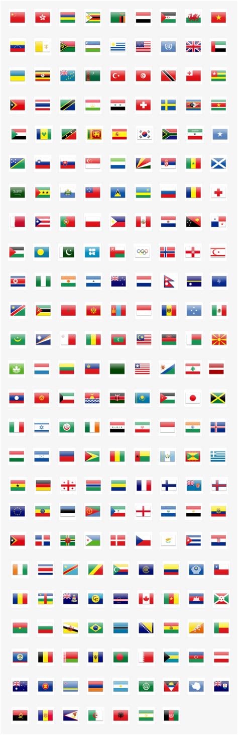 世界各国国旗小图标合集 快图网 免费PNG图片免抠PNG高清背景素材库kuaipng