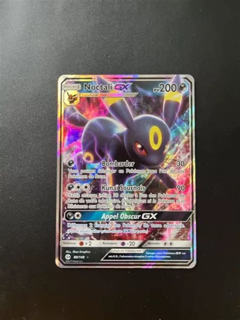 CARTE POKÉMON NOCTALI GX 80 149 Soleil Lune SL1 Français NEUF EUR 8