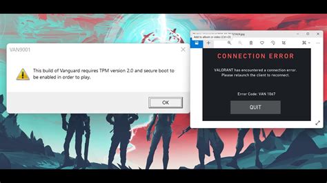 fix valorant error this build of vanguard requires tpm version 2 0 and secure boot enabled van