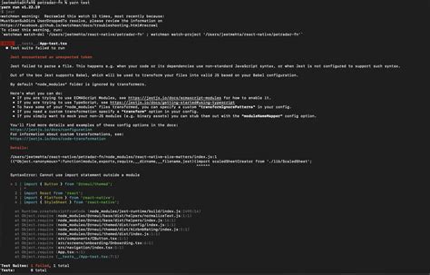 testing with jest syntaxerror cannot use import statement outside a module · issue 3695