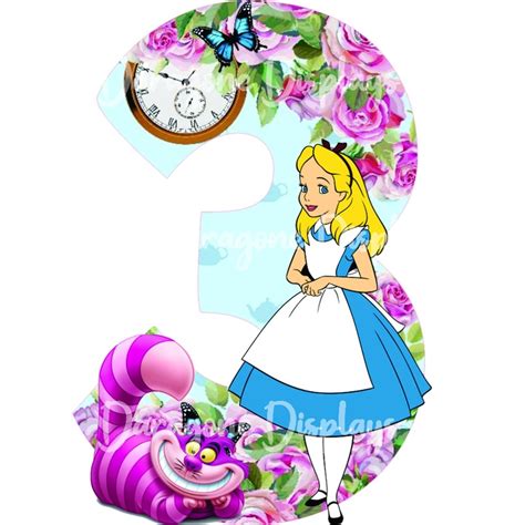 Display Número 3 Alice no País das Maravilhas 60cm Shopee Brasil
