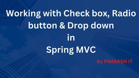 Working With Spring Mvc Form Check Box Radio Button Drop Down