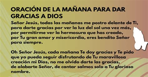 Oración de la mañana para dar gracias a Dios Restablecidos