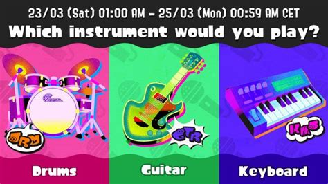 Splatoon Splatfest Announced Asks About Preferred Instrument