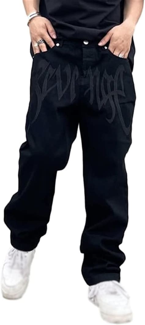 Sawmew Baggy Jeans Bedruckt Herren Jeans Men Hip Hop Jeans Baggy