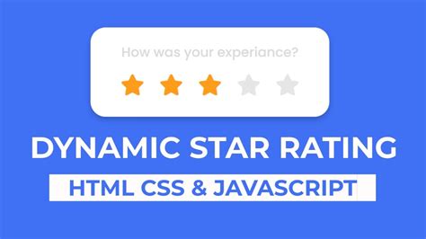 dynamic star rating in html css and javascript youtube
