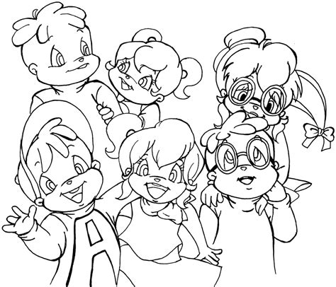 Dibujo De Alvin Y Las Ardillas Para Colorear Y Pintar 35704