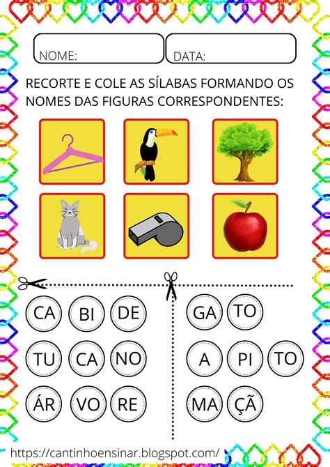 Atividades Consci Ncia Fonol Gica Cantinho Ensinar