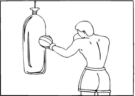 Imágenes de boxeo para colorear Boxeadores peleando para pintar