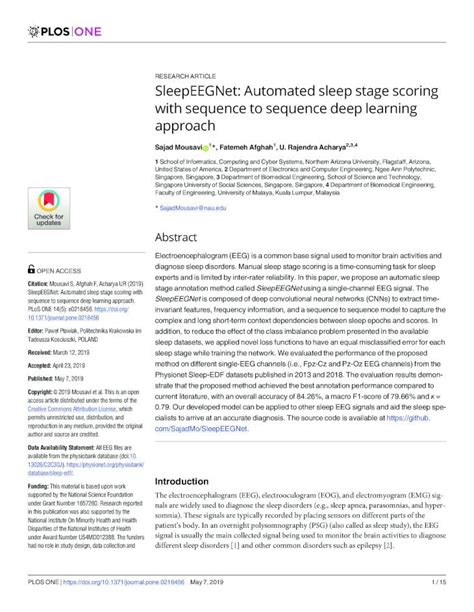 pdf sleepeegnet automated sleep stage scoring with sequence