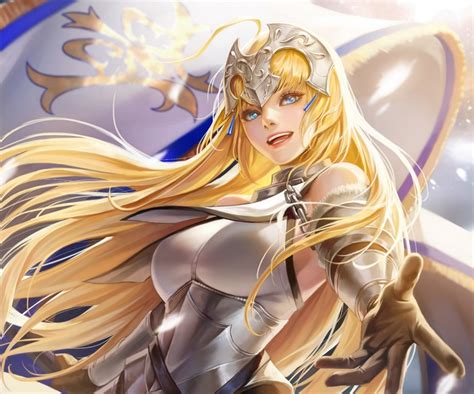 Video Games Flag Fategrand Order Fateapocrypha Fate Series Blonde Long Hair Ruler