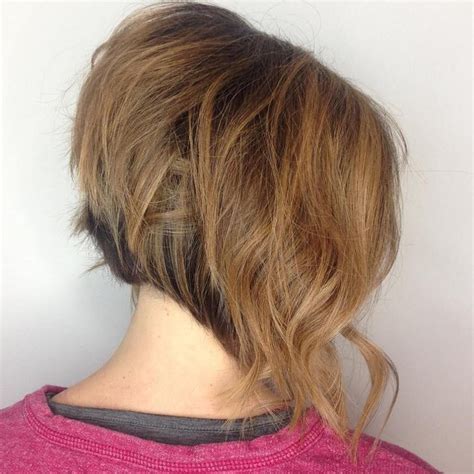 Bronde Angled Layered Bob Short Inverted Bob Haircuts Stacked Bob