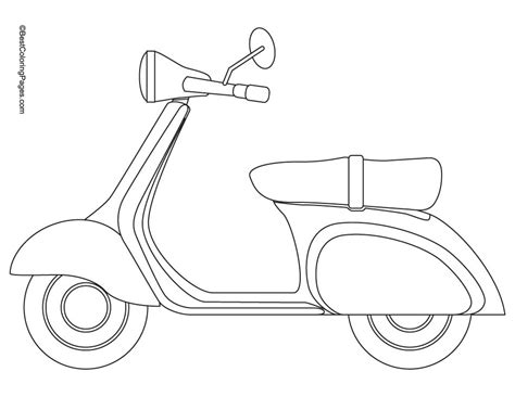 6 dessins de coloriage scooter à imprimer sur LaGuerche Page 1