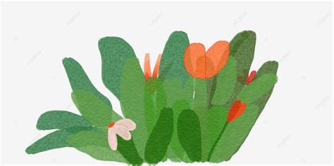 Flower With Grass Flower Grass Flowers Png Transparent Clipart Image