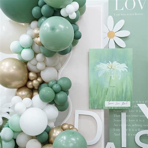 Buy Partywoo Pcs Olive Green Balloon Arch Kit Sage Green Balloon