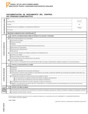 Fillable Online Aparellador DOCUMENTACI N DE SEGUIMIENTO DEL CONTROL