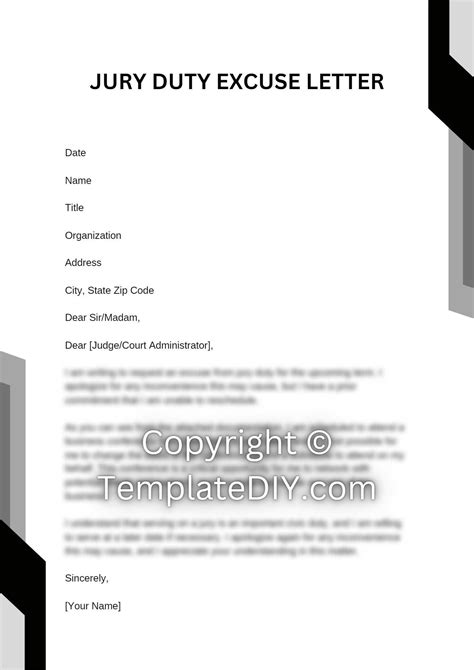 Jury Duty Excuse Letter Sample With Examples In Pdf Word In 2023