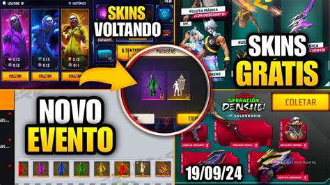 AMANHÃ NOVAS SKINS GRÁTIS TOP CRIMINAL AZUL AMARELO ROXO DE VOLTA