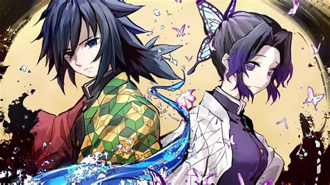 Demon Slayer Kimetsu No Yaiba Giyuu Tomioka And Shinobu Kochou Hd