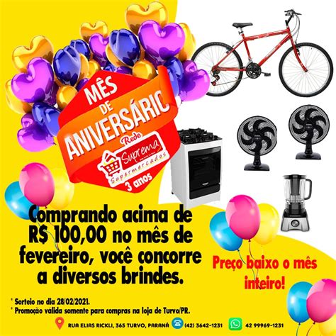Blog do Elói Turvo O Suprema Supermercado de Turvo faz aniversário e
