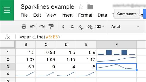 SPARKLINE Function Google Sheets Sheets Help