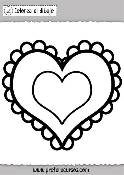 Corazones Para Colorear Y Imprimir