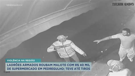 Ladrões atiram e roubam malote R 40 mil de supermercado em