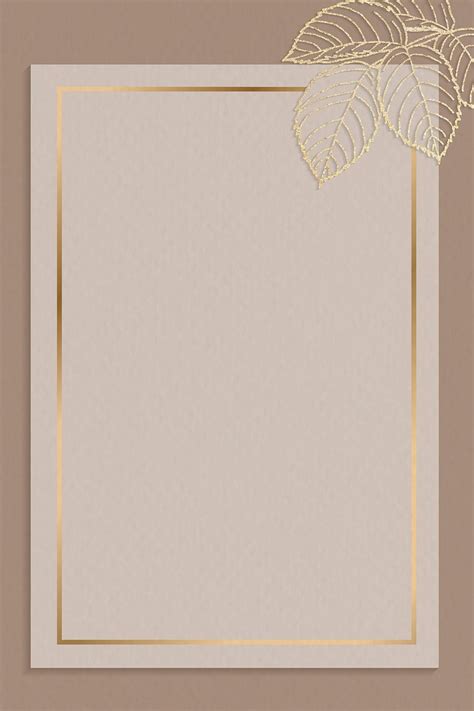 Blank Golden Leafy Frame Vector Premium Vector Rawpixel
