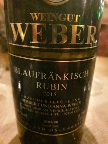Weingut Weber Rubin Blaufränkisch Vivino US