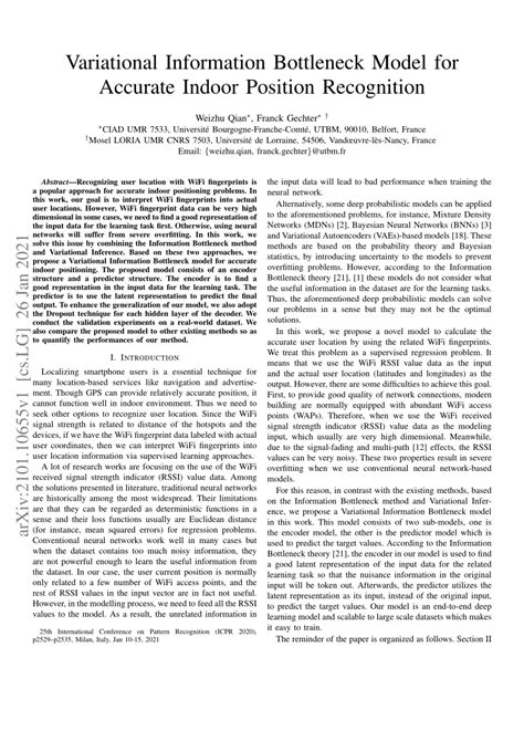pdf variational information bottleneck model for accurate indoor position recognition