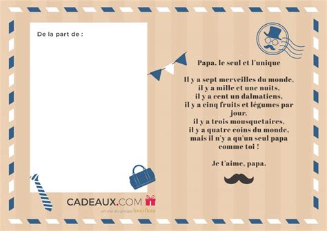 Haut 42 imagen carte fête des pères à imprimer fr thptnganamst edu vn