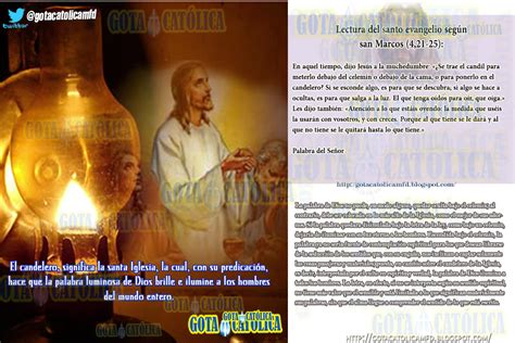 Gota Cat Lica Gotas De Dios Lecturas Del Jueves De La Semana Del