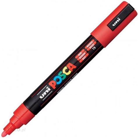 Uni Marker Z Farb Plakatow Posca Pc M Czerwony Ceny I Opinie