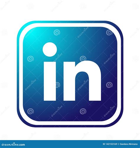 Linkedin Social Media Icon Logo Vector Element On White Background