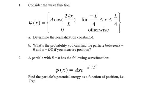 solved consider the wave function 27x cos ψ x 4 otherwise 4