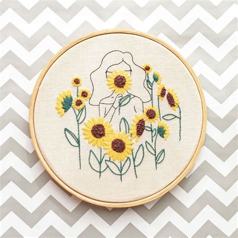 Lista 92 Imagen Dibujos De Girasoles Para Bordar A Mano El último