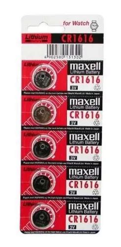 Tira De 5 Pilas Maxell Cr1616 Lithium Tipo Boton MercadoLibre